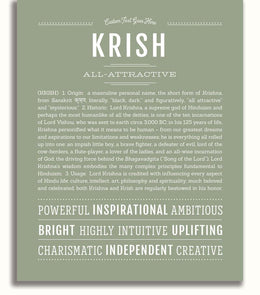 Krish | Name Art Print – Name Stories