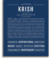 Krish | Name Art Print – Name Stories