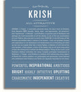 Krish | Name Art Print – Name Stories