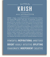 Krish | Name Art Print – Name Stories