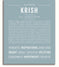 Krish | Name Art Print – Name Stories