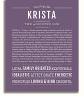 Krista | Name Art Print – Name Stories