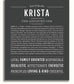 Krista | Name Art Print – Name Stories