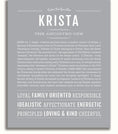 Krista | Name Art Print – Name Stories
