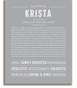 Krista | Name Art Print – Name Stories