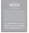 Krista | Name Art Print – Name Stories