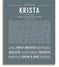 Krista | Name Art Print – Name Stories