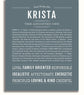 Krista | Name Art Print – Name Stories