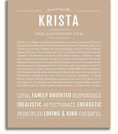 Krista | Name Art Print – Name Stories