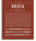 Krista | Name Art Print – Name Stories
