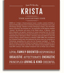 Krista | Name Art Print – Name Stories
