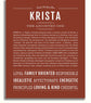 Krista | Name Art Print – Name Stories