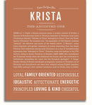 Krista | Name Art Print – Name Stories