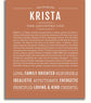 Krista | Name Art Print – Name Stories