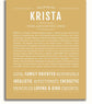 Krista | Name Art Print – Name Stories