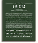 Krista | Name Art Print – Name Stories