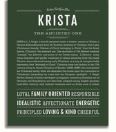 Krista | Name Art Print – Name Stories