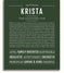 Krista | Name Art Print – Name Stories