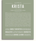 Krista | Name Art Print – Name Stories