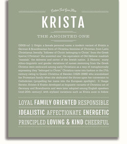 Krista | Name Art Print – Name Stories