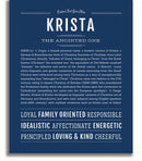 Krista | Name Art Print – Name Stories