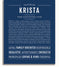 Krista | Name Art Print – Name Stories