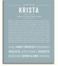 Krista | Name Art Print – Name Stories