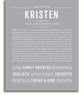 Kristen Personalized Name Meaning Art Prints – Name Stories