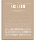 Kristen | Name Art Print - Personalized Custom Gifts – Name Stories