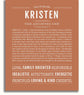 Kristen | Name Art Print – Name Stories