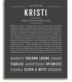 Kristi | Name Art Print – Name Stories