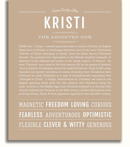 Kristi | Name Art Print – Name Stories