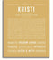 Kristi Personalized Name Meaning Art Prints – Name Stories