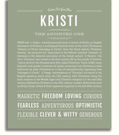 Kristi | Name Art Print – Name Stories