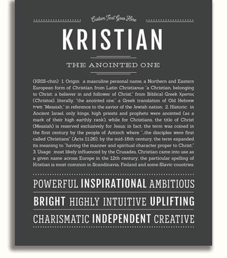 Kristian | Name Art Print – Name Stories