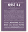 Kristian Personalized Name Meaning Art Prints – Name Stories