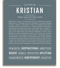 Kristian | Name Art Print – Name Stories