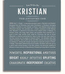 Kristian | Name Art Print – Name Stories