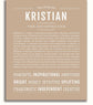 Kristian Personalized Name Meaning Art Prints – Name Stories