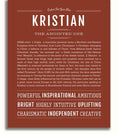 Kristian | Name Art Print – Name Stories