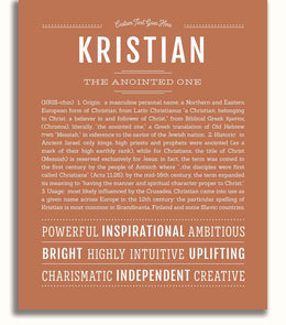 Kristian | Name Art Print – Name Stories
