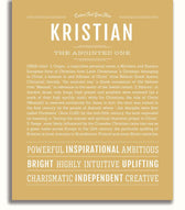Kristian | Name Art Print – Name Stories