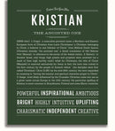 Kristian | Name Art Print – Name Stories