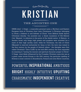 Kristian | Name Art Print – Name Stories
