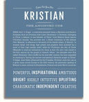 Kristian | Name Art Print – Name Stories