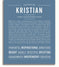 Kristian Personalized Name Meaning Art Prints – Name Stories