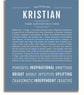 Kristian Personalized Name Meaning Art Prints – Name Stories
