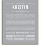 Kristin Personalized Name Meaning Art Prints – Name Stories