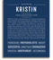 Kristin Personalized Name Meaning Art Prints – Name Stories
