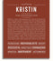 Kristin Personalized Name Meaning Art Prints – Name Stories